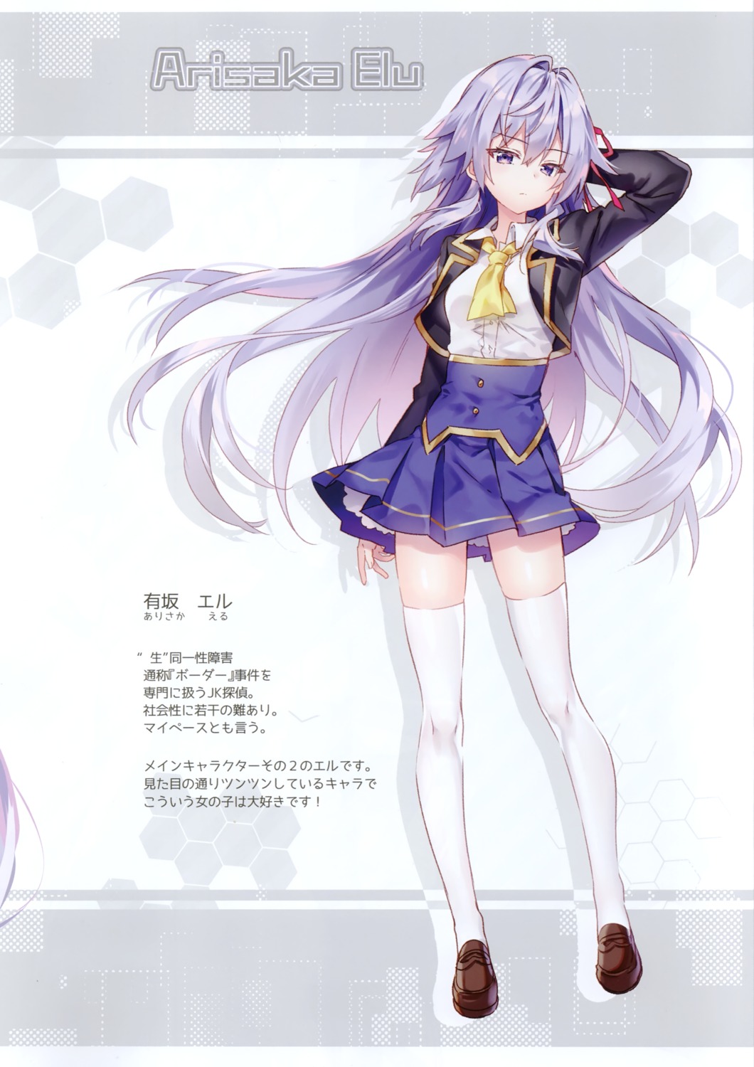 eterna-radiare riichu shinomiya kouta wa mada shinenai arisaka elu seifuku skirt lift thighhighs ...